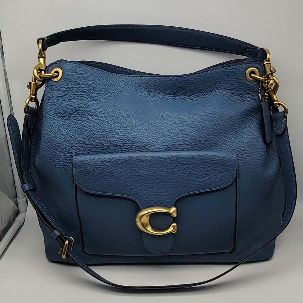 Coach Tabby Hobo Lake Blue Pebbled Leather 78207 - Gem